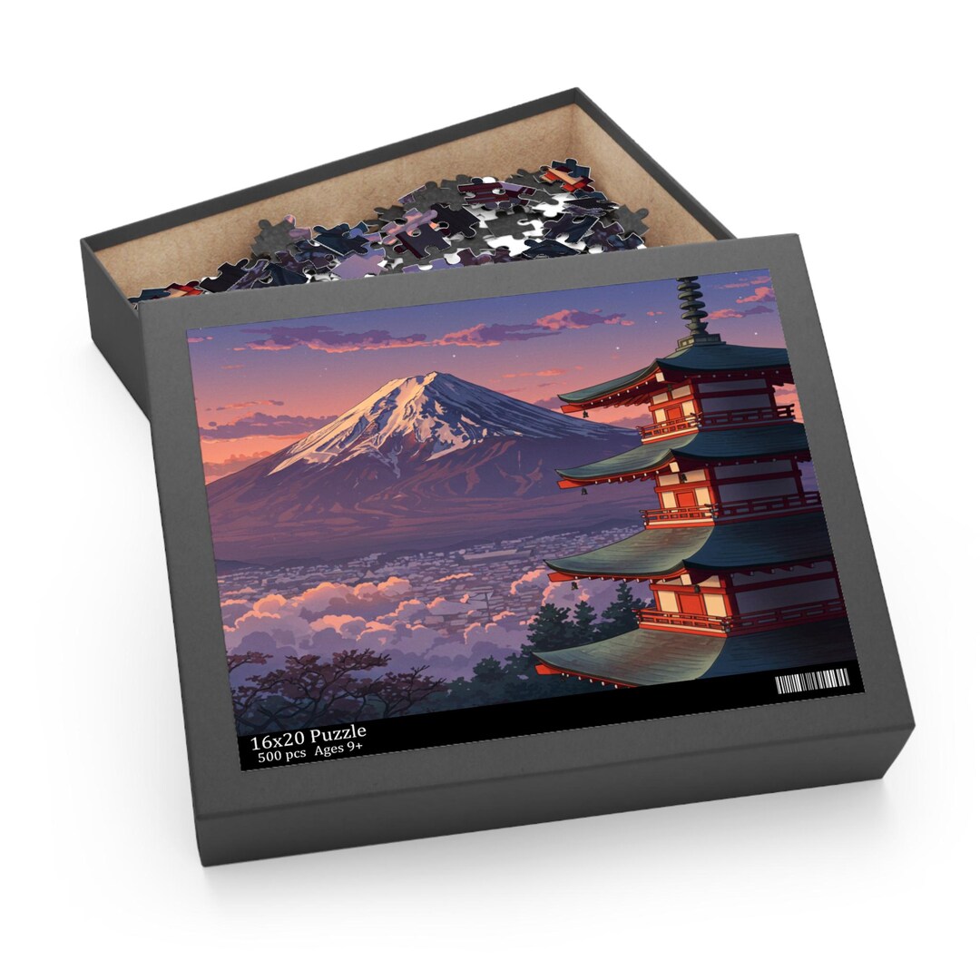 Japanese Ukiyoe Art Mount Fuji Painting Jigsaw Puzzles(120, 252, 500 ...