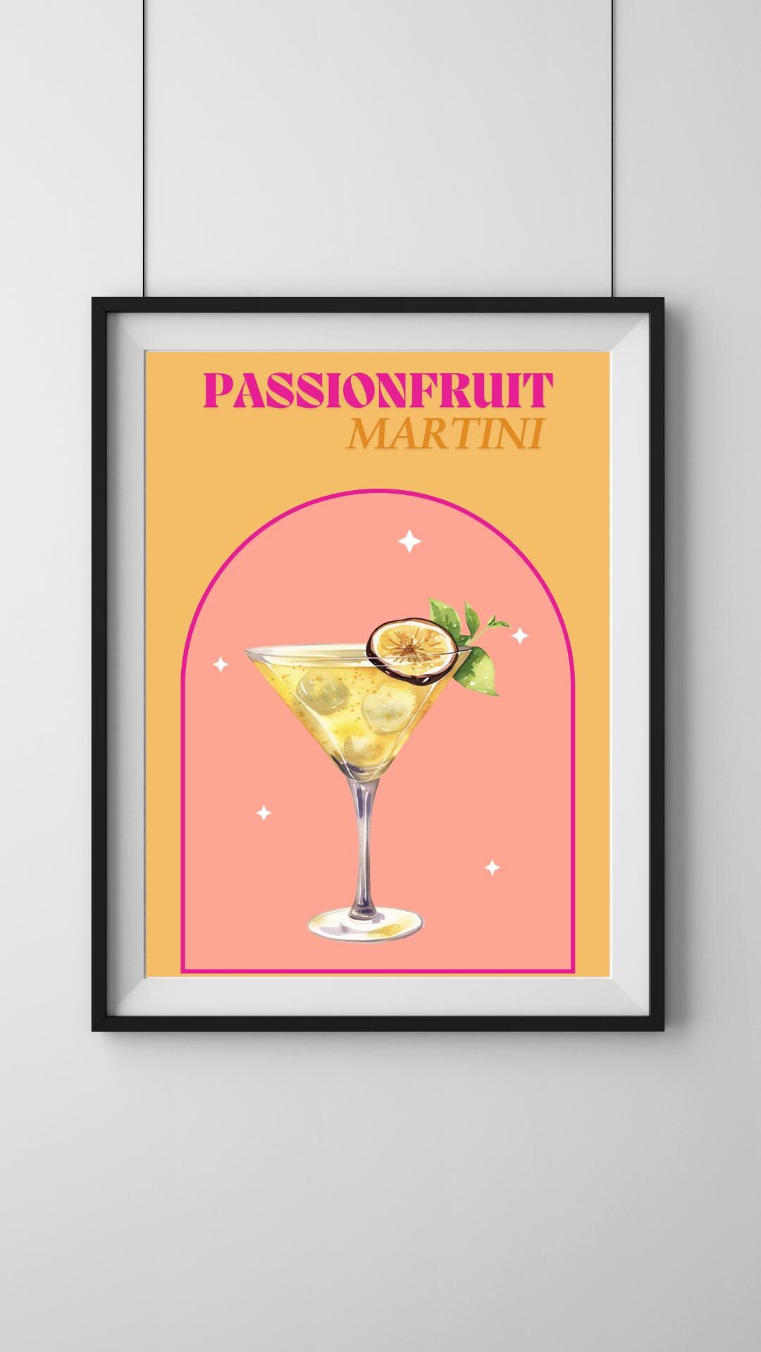 Passionfruit Martini Cocktail Poster - Etsy