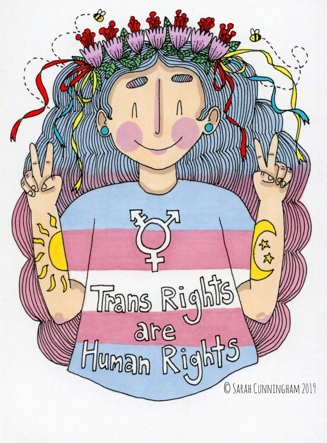 Trans Rights Are Human Rights A4 Print - Etsy Ireland