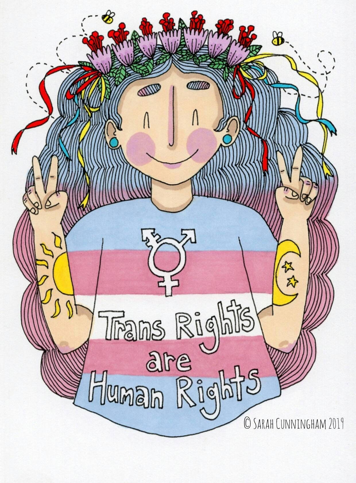Trans Rights Are Human Rights A4 Print - Etsy Ireland