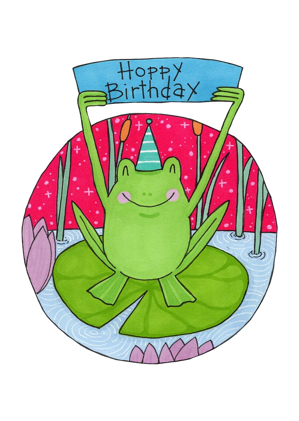 Hoppy Birthday, A6 Greetings Card - Etsy