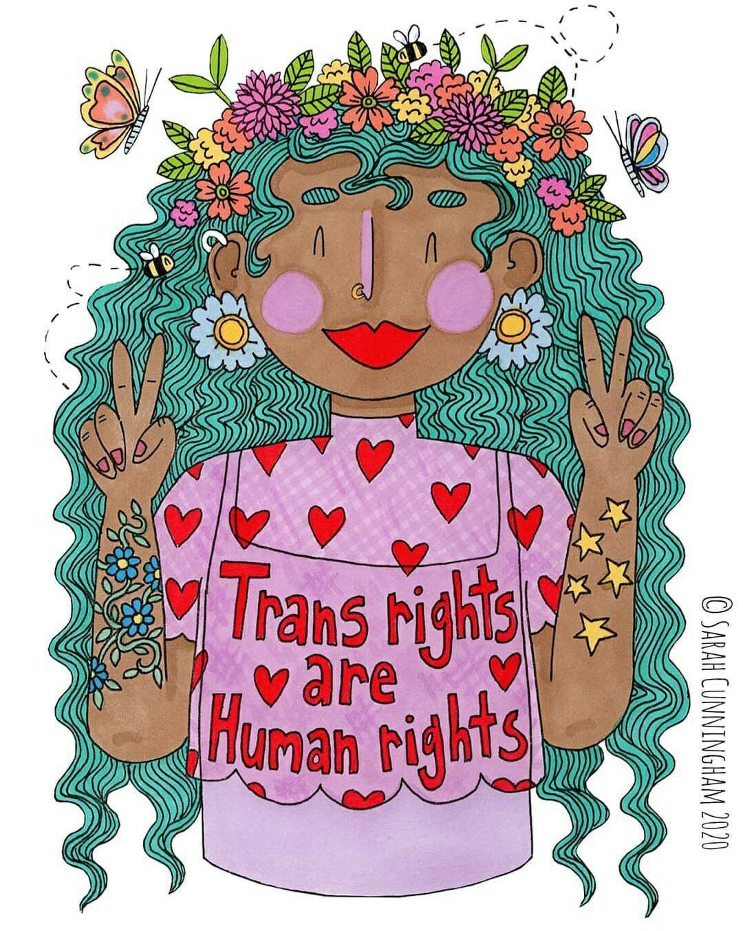 Trans Rights Are Human Rights, A4 Print - Etsy