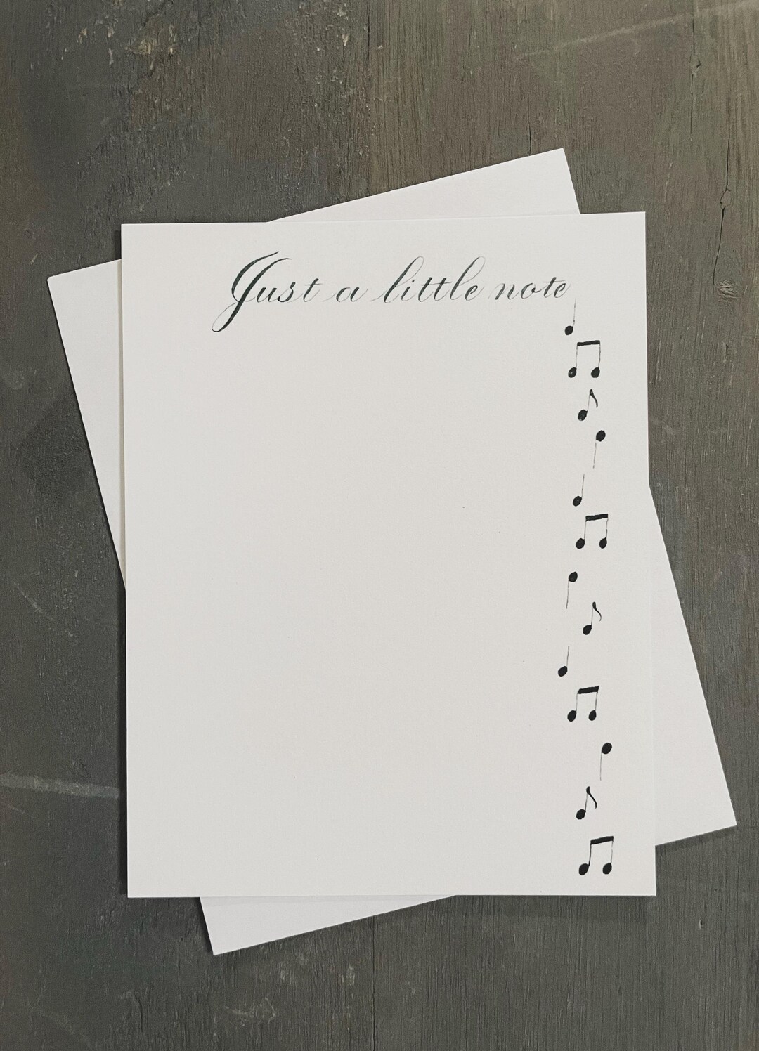 Music Note Cards, Set of Four Note Cards, Original Design - Etsy