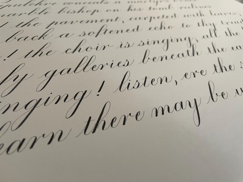 Handwritten Copperplate Calligraphy Poem, My Cathedral by Henry ...