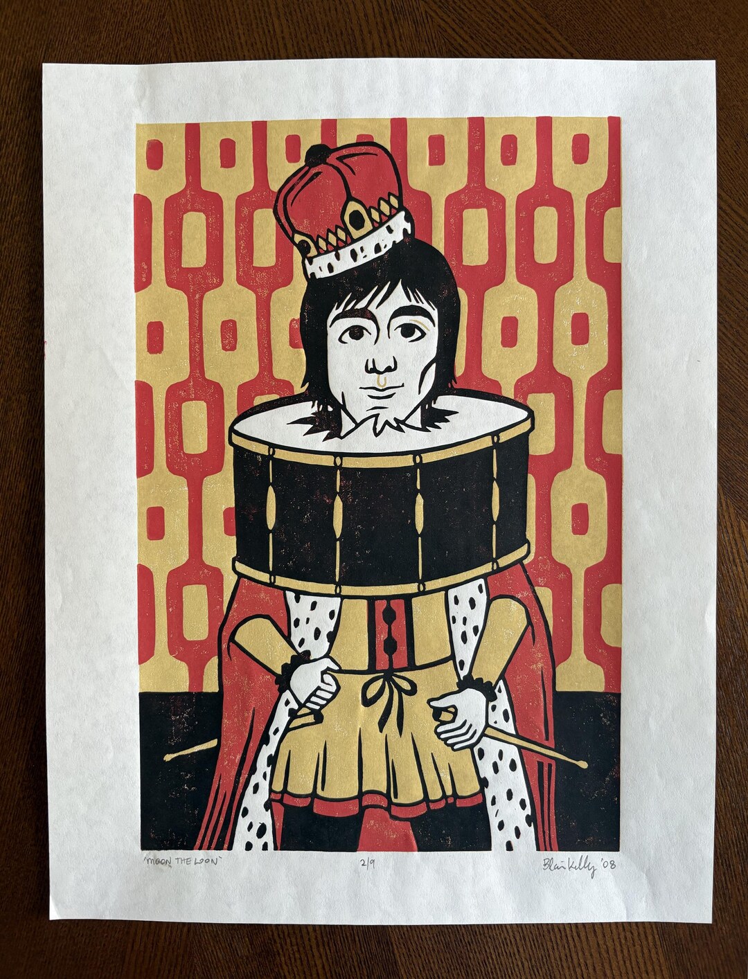 Keith Moon Linocut Print - Etsy