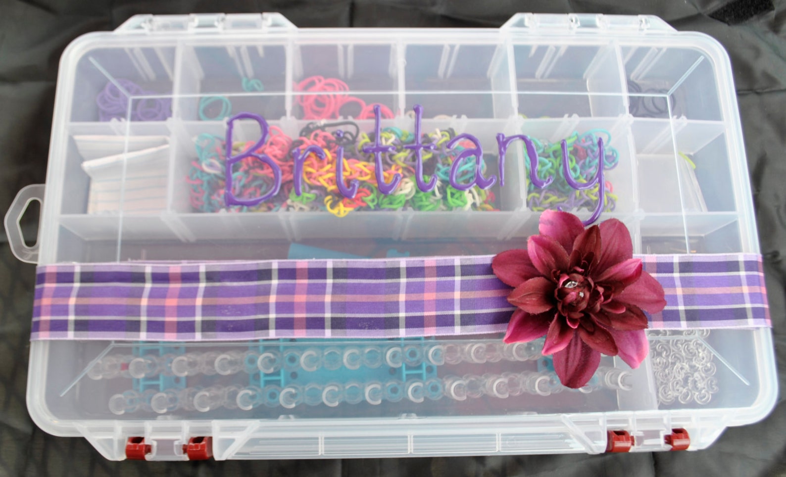 Personalized Rainbow Loom Storage Organizer Box | Etsy