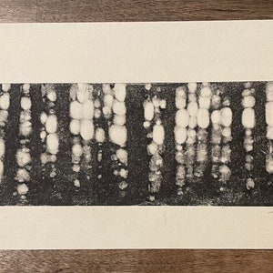 Original Monotype Forest Landscape Hand Pulled Fine Art Print - Etsy