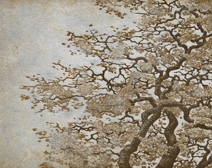 Woodblock Print Tree No. 32 Reduction Print Moku Hanga Fine Art Block ...