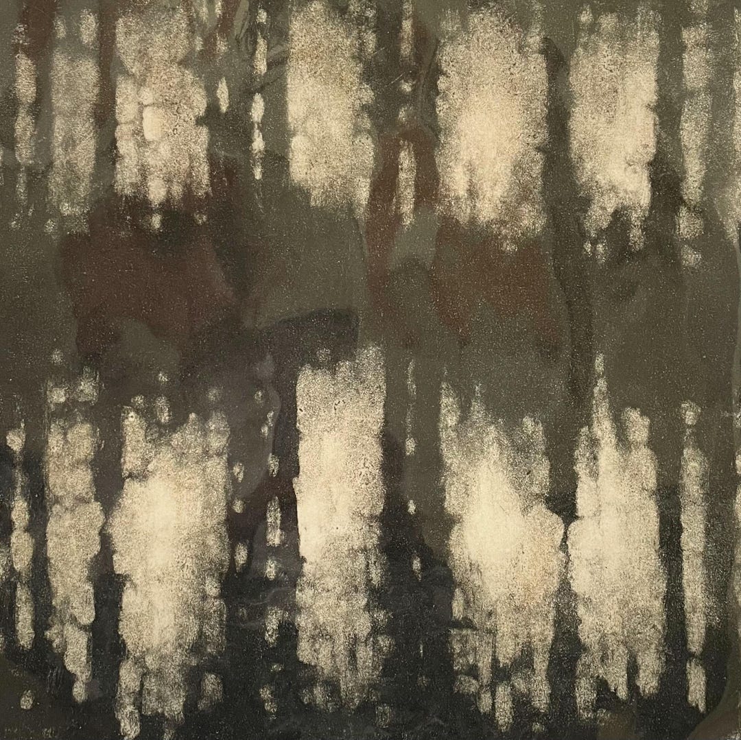 Original Monotype Forest Print, Hand-pulled Fine Art - Etsy