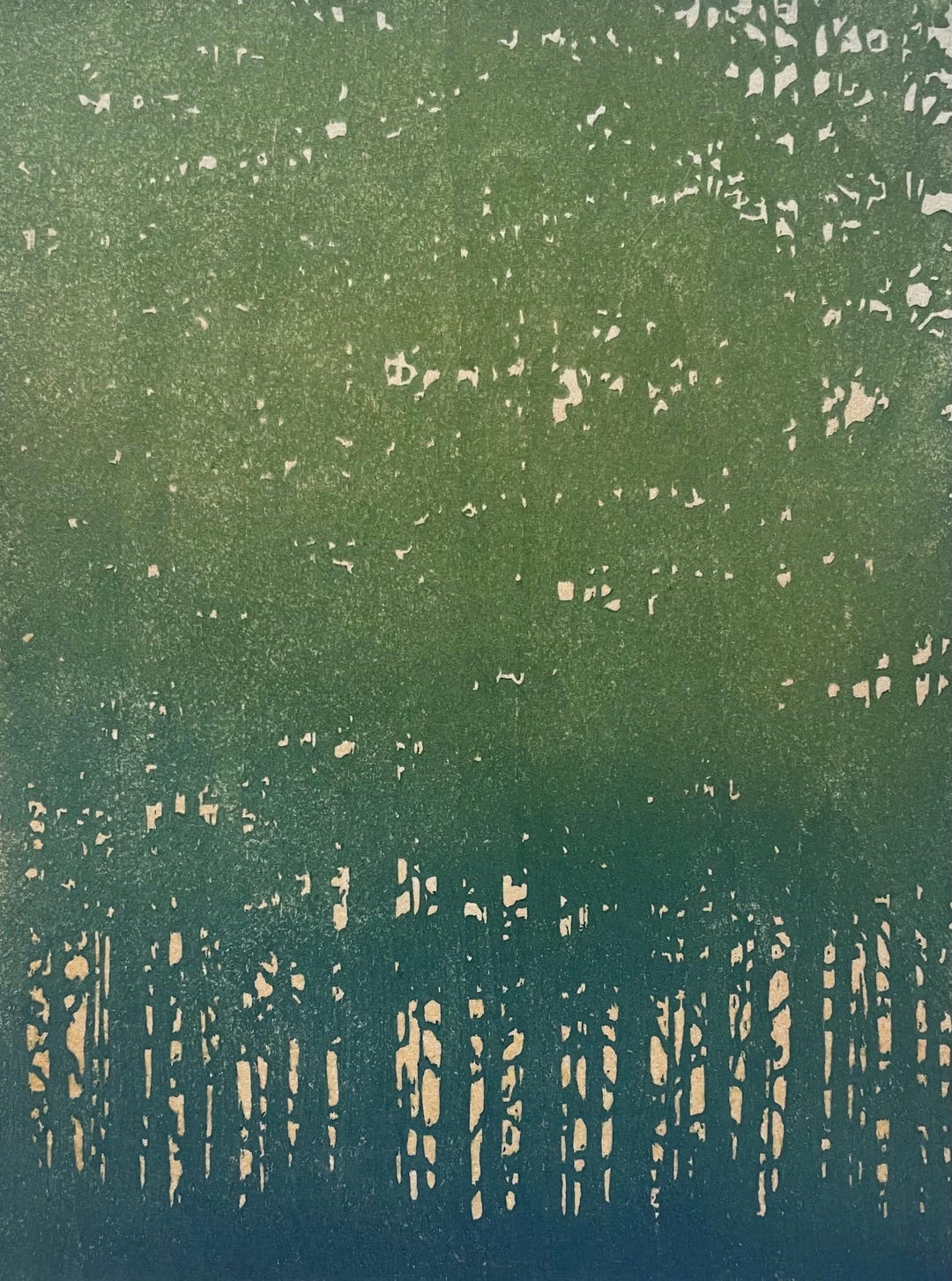 Woodblock Forest No. 22, New Print Artist Proof Moku Hanga Landscape ...