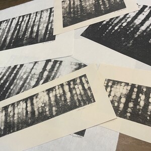 Original Monotype Forest Landscape Hand Pulled Fine Art Print - Etsy