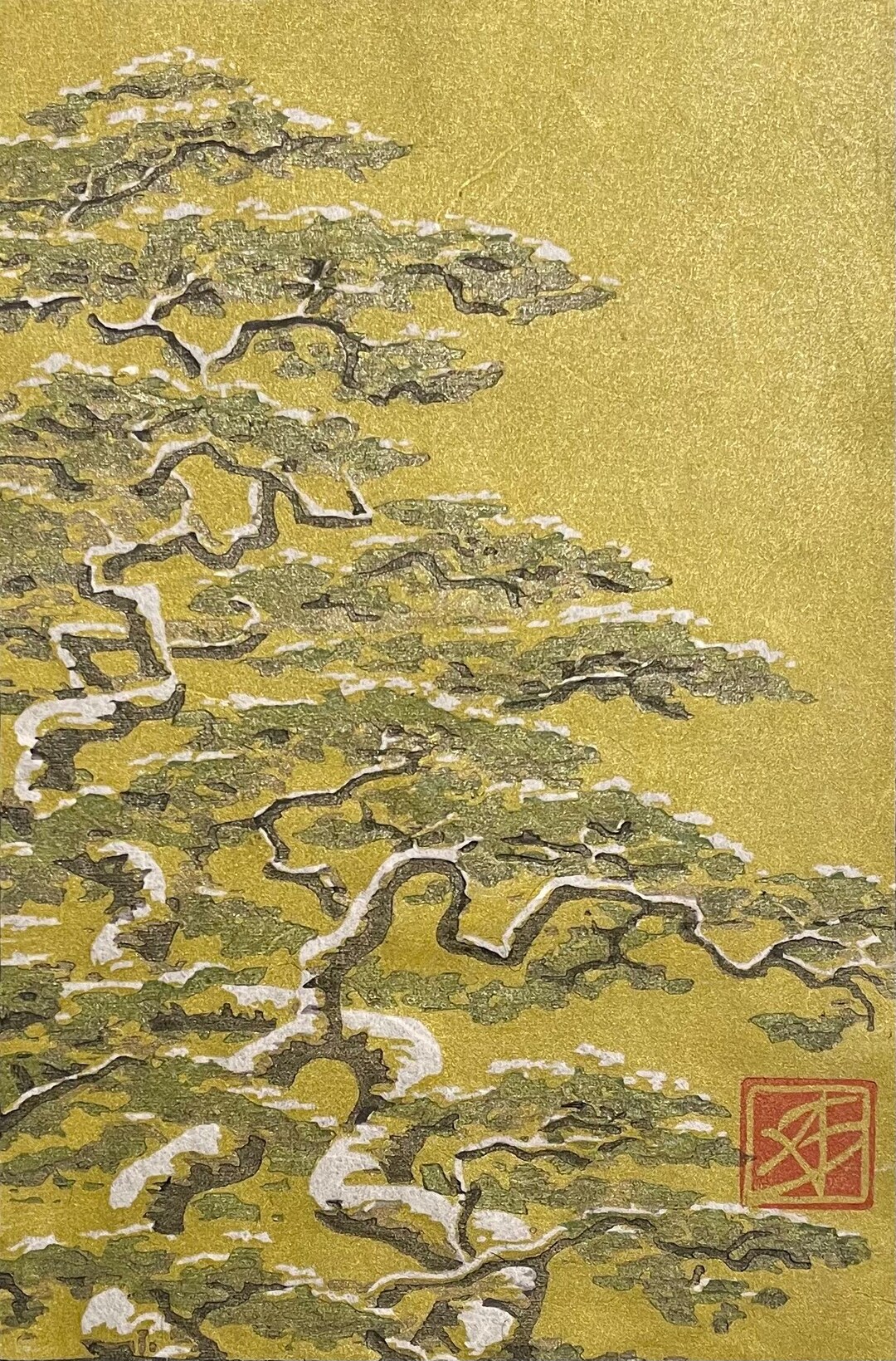 Original Woodblock Print Tree No. 30 Hand-pulled Fine Art Print - Etsy