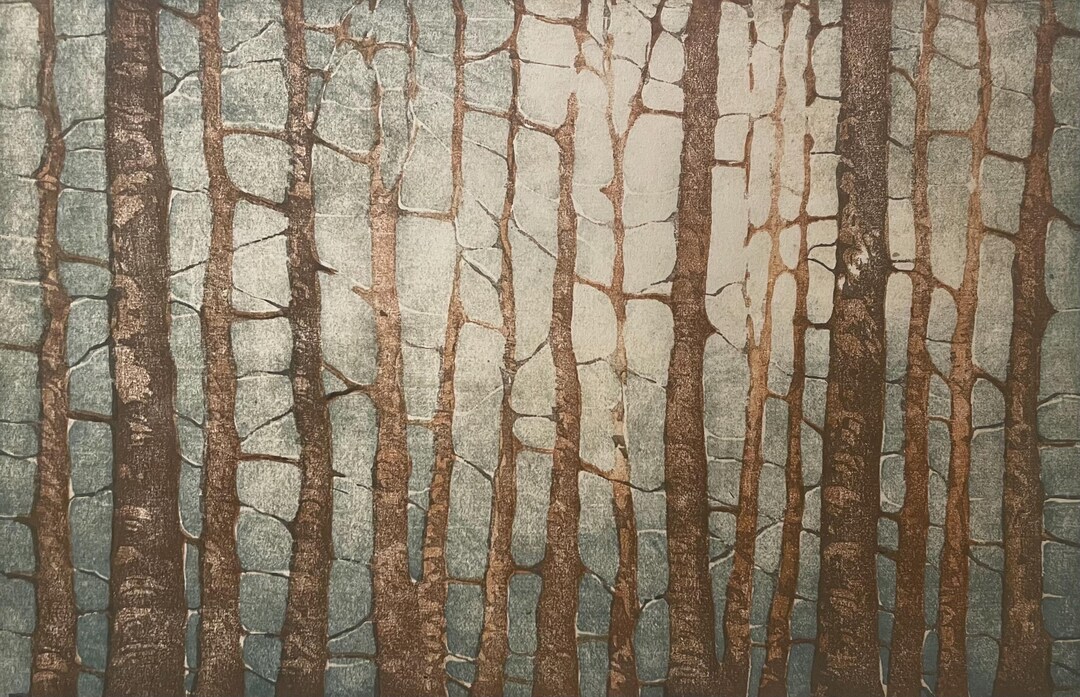 Original Woodblock Print Forest No. 20 Limited Edition Hand Pulled Moku ...