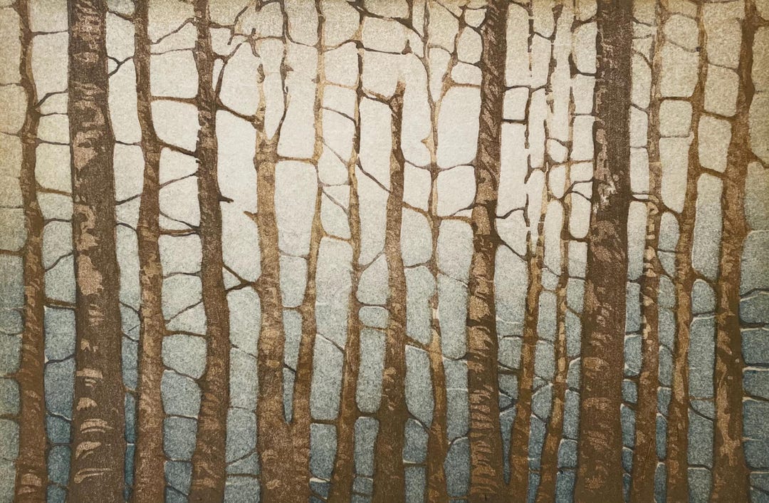 Original Woodblock Print: Forest No. 20 Landscape - Limited Edition ...