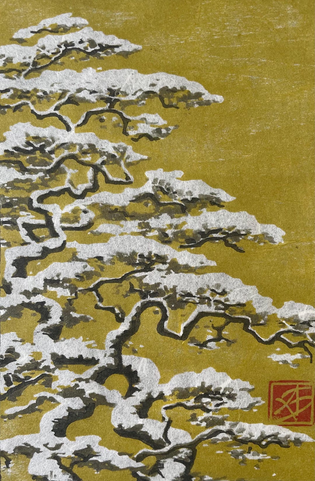 Original Woodblock Print Tree No. 30 Hand-pulled Fine Art Print - Etsy