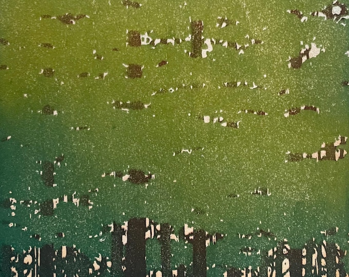 Woodblock Forest No. 22, New Print Artist Proof Moku Hanga Landscape ...