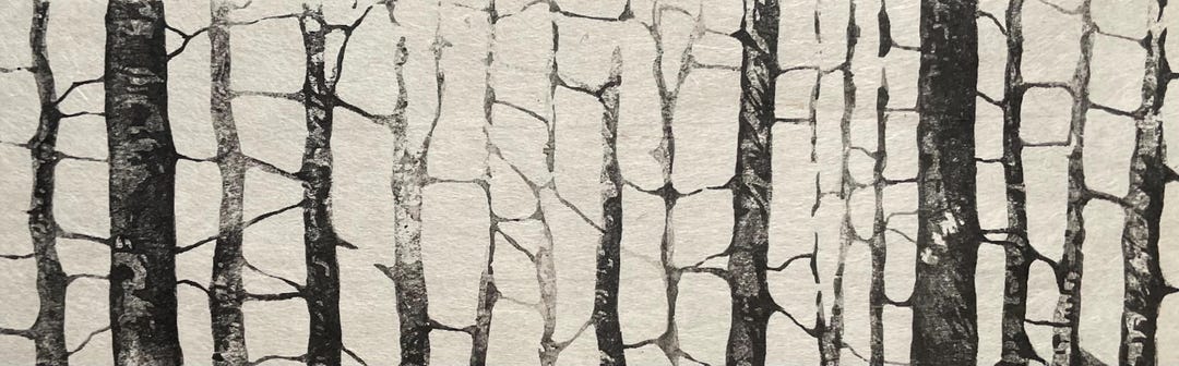 Original Woodblock Print Forest No. 20 Limited Edition Hand Pulled Moku ...
