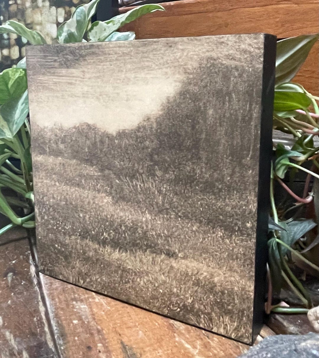 Mounted Monotype Landscape Fine Art Print - Ready to Hang - Etsy
