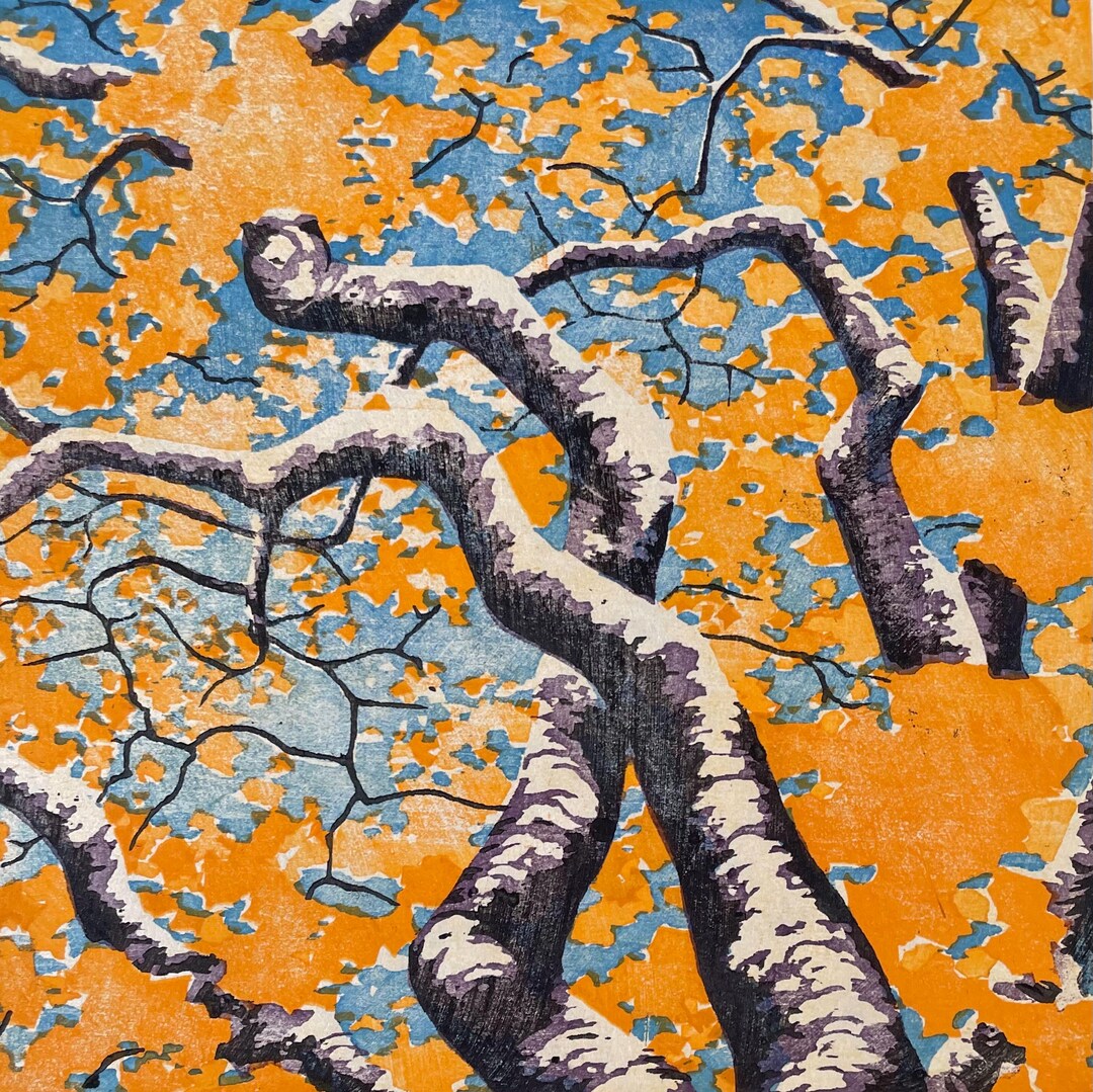 Woodblock Print Tree No. 45 Limited Edition Original Hand Pulled Moku ...