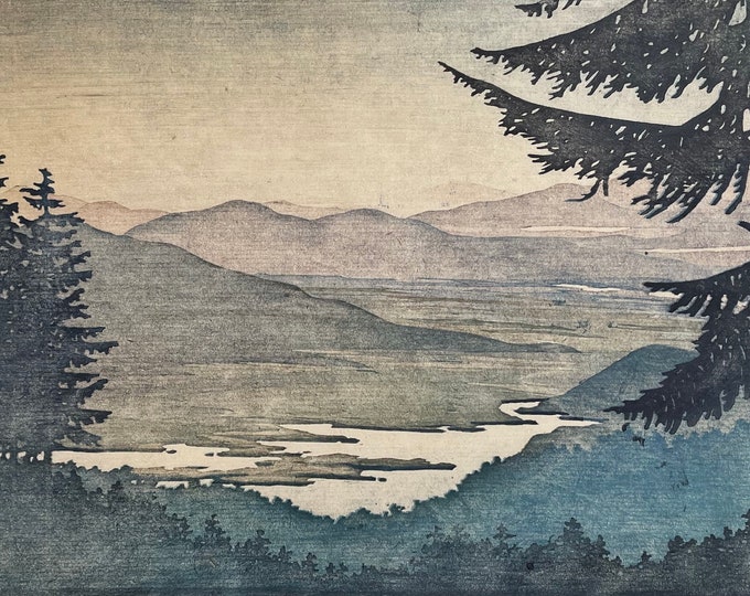 Original Woodblock Reduction Print Landscape No. 4 Moku Hanga Block ...