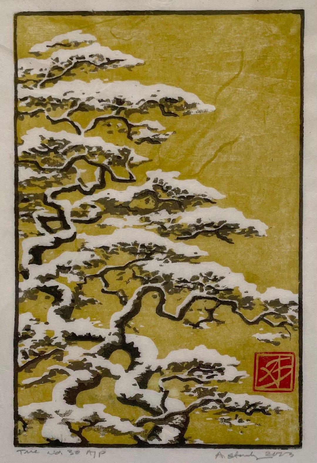 Original Woodblock Print Tree No. 30, Hand-pulled Fine Art Print ...