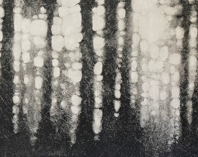 Original Monotype Forest Landscape Hand Pulled Fine Art Print - Etsy