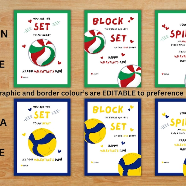 Volleyball Valentine - Etsy