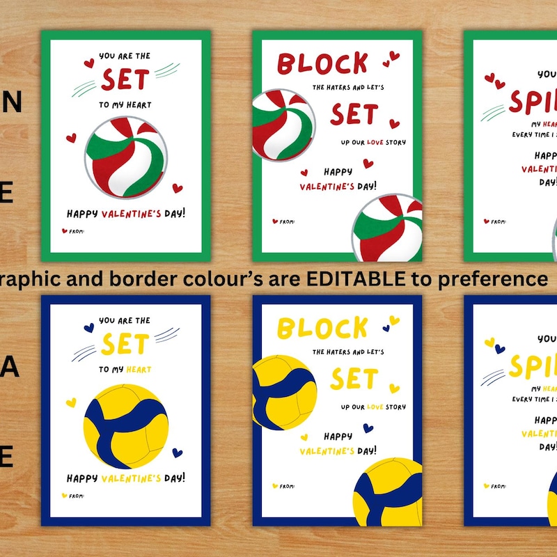 Volleyball Valentine - Etsy