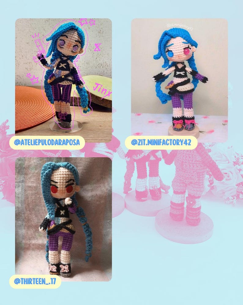 Mini Jinx - Arcane (crochet PDF Pattern) - Etsy UK