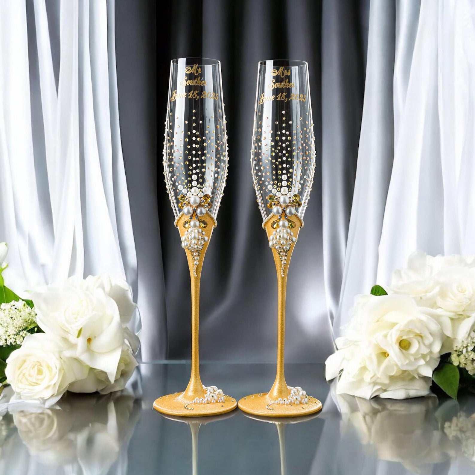 Complete Wedding Accessories Set for Bride and Groom, Personalized ...