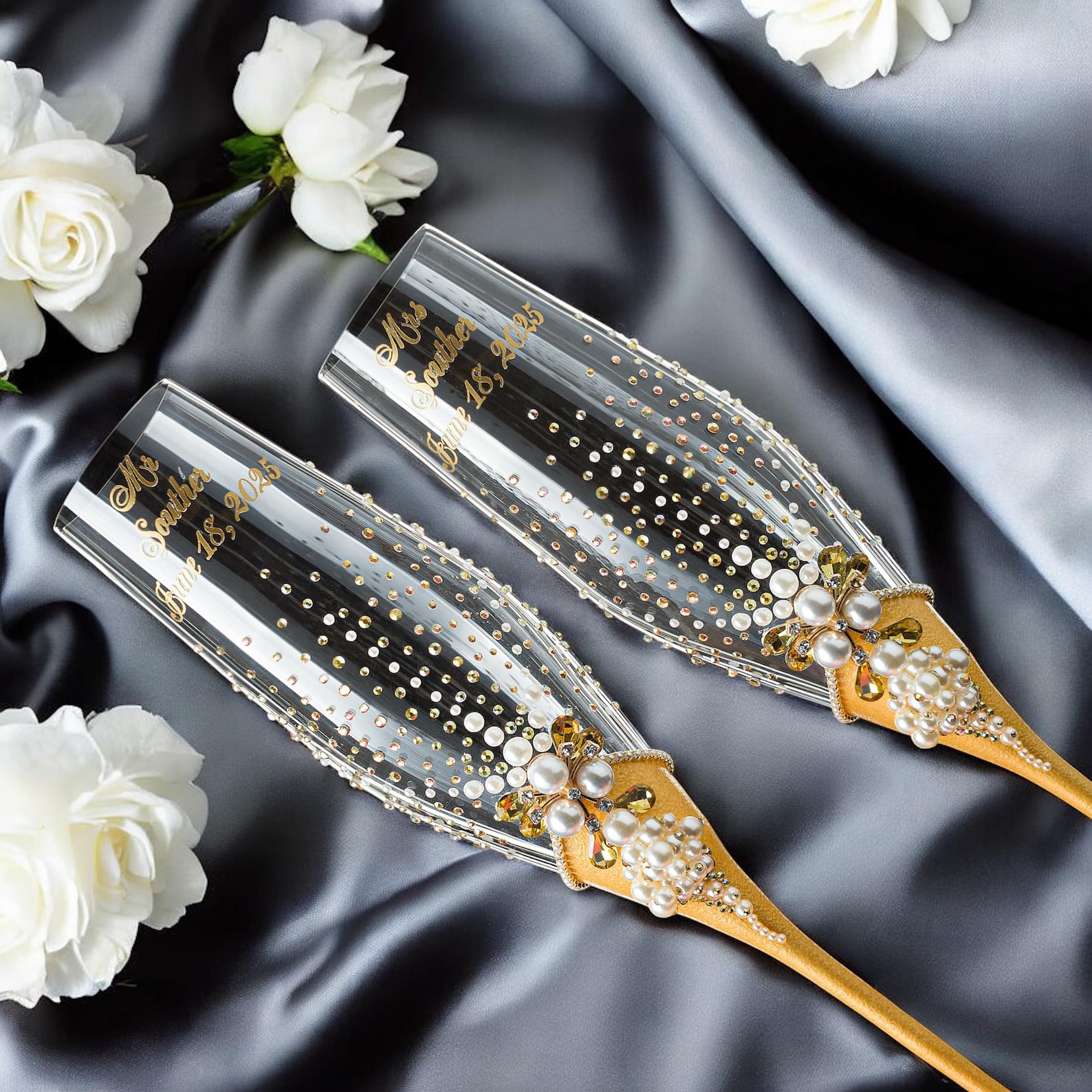 Complete Wedding Accessories Set for Bride and Groom, Personalized ...