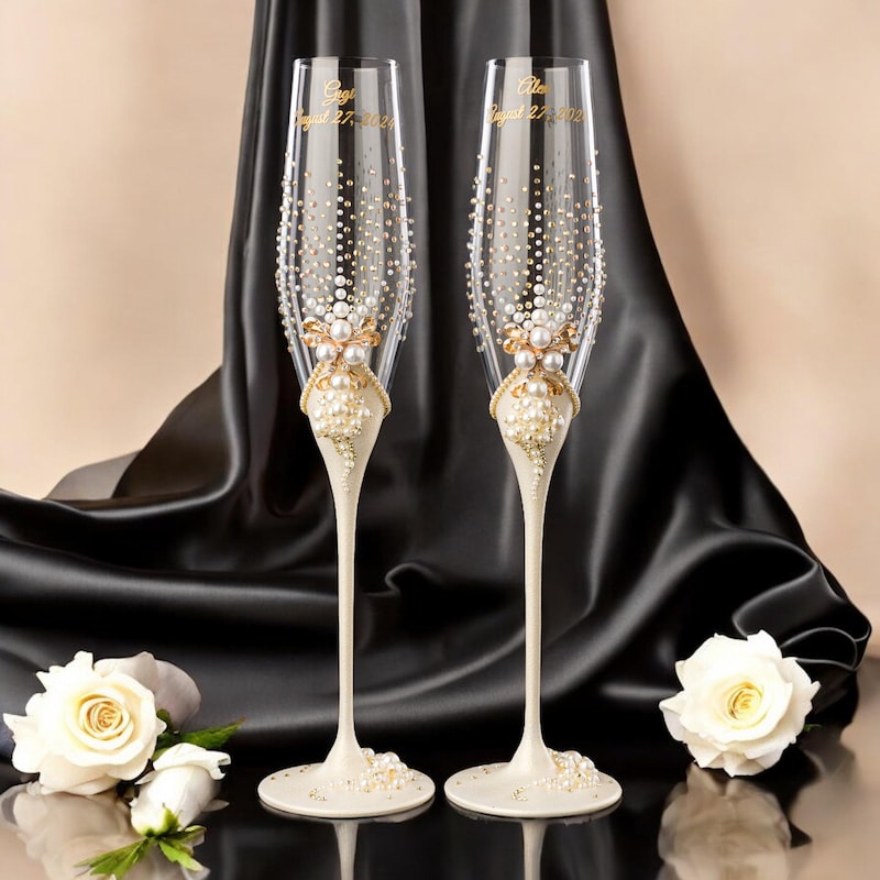 Wedding Champagne Glasses - Etsy