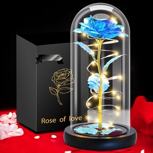 Glass Rose Flower: Handmade LED Light-up Roses Perfect Christmas ...