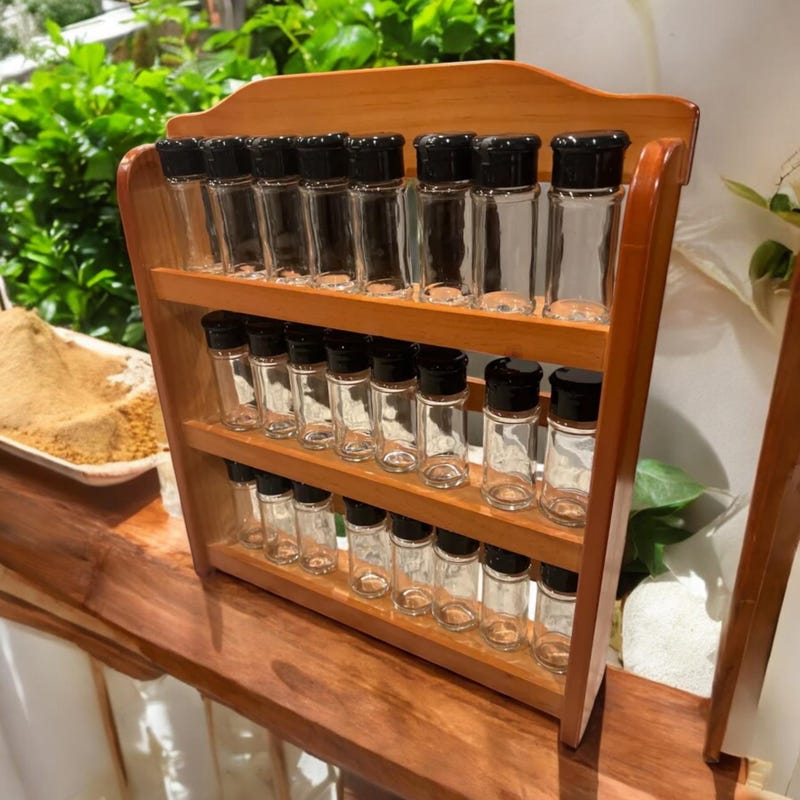Wood Tier Shelf Spice Rack - Etsy