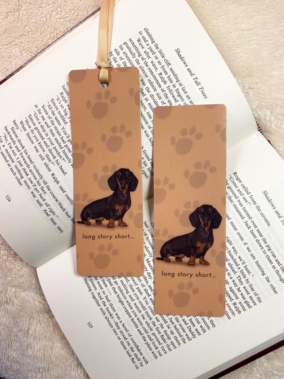 Sausage Dog Bookmark Cute Dachshund Paper Bookmarks for Dog Lovers ...