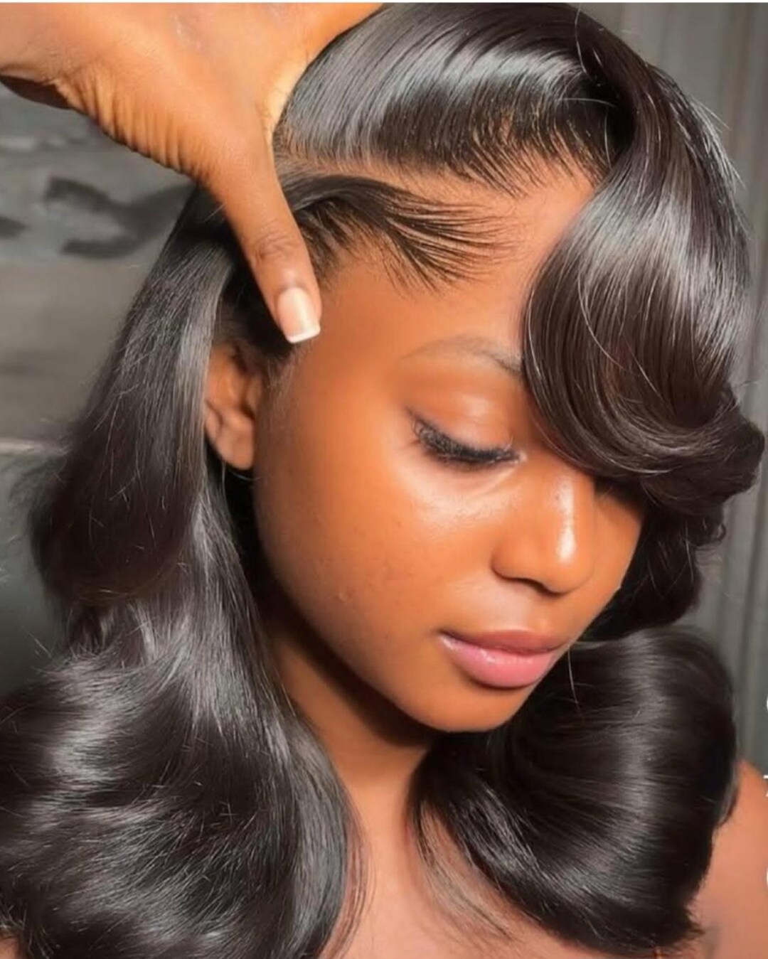 10inch Human Hair Magic Curl Wig. This Wigs is Glueless and the Closure ...