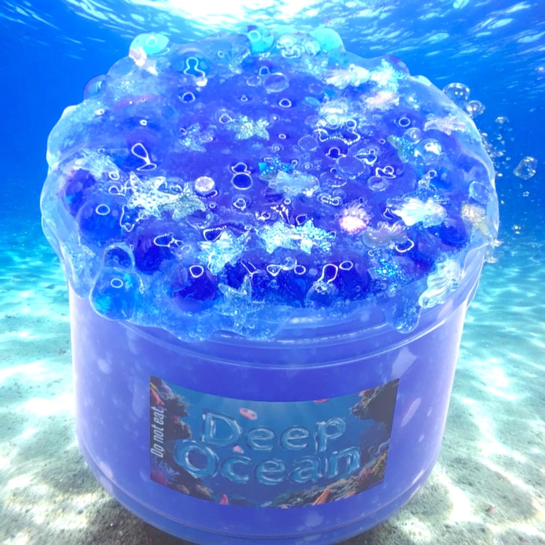 Dive Into Deep Ocean Slime! by Skye Blakely Slimes Featuring 8oz. - Etsy