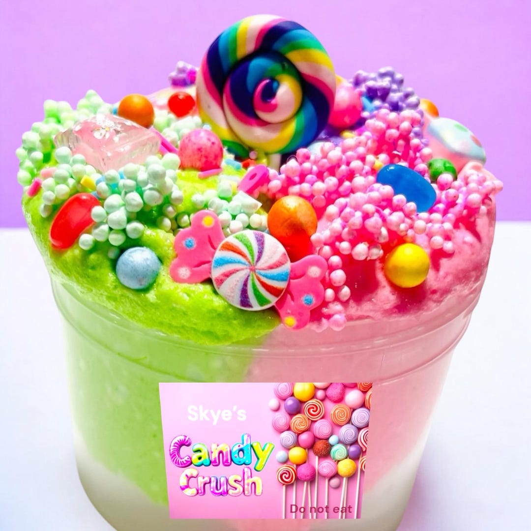 Scented Candy Crush Slime: ASMR Sensory Toy With Charms (8oz) - Etsy