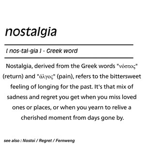 Printable Nostalgia Definition Wall Art , Home Wall Decor, Vintage ...