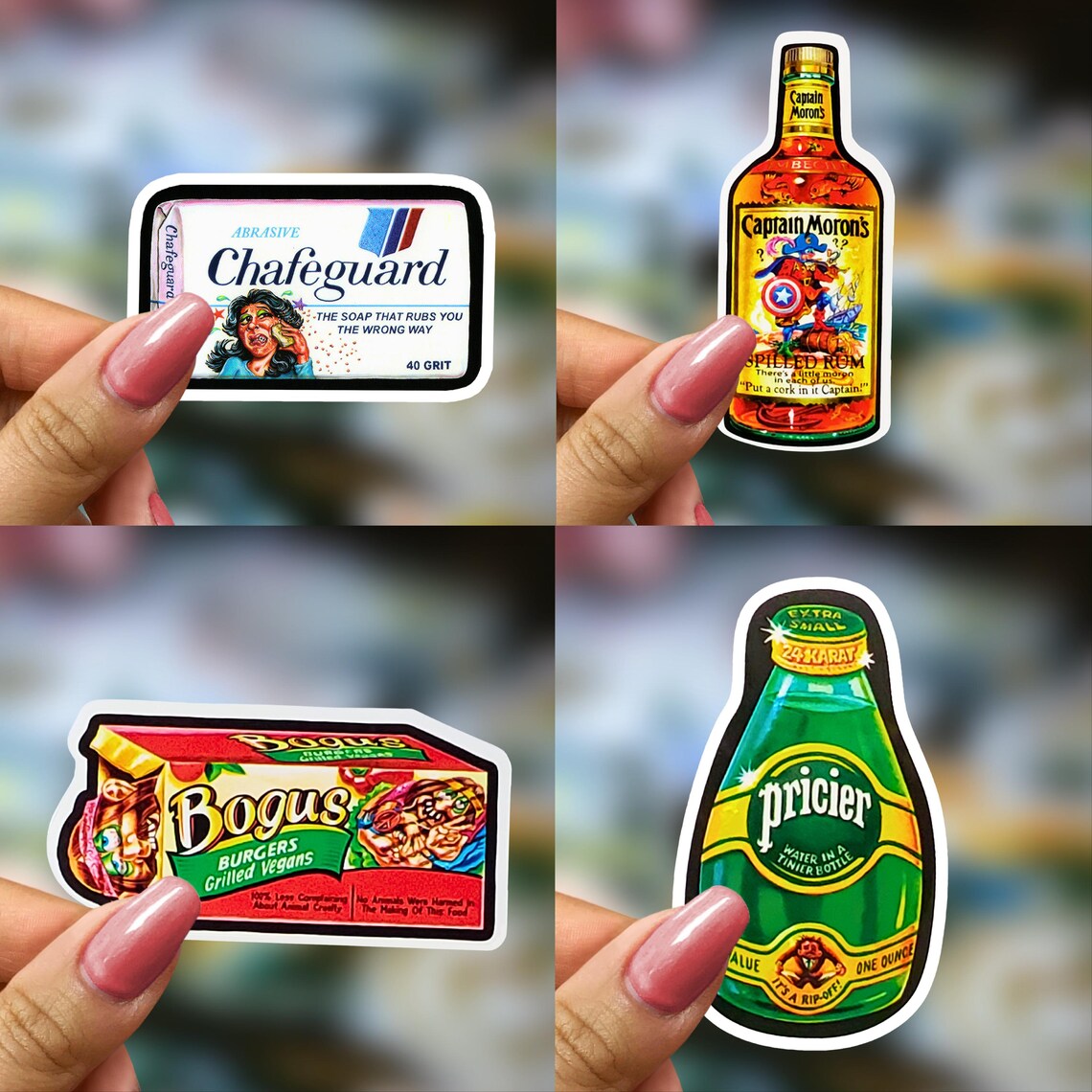 Funny Food Spoof Stickers: Wacky Packages Waterproof Vinyl Decals - 40 ...