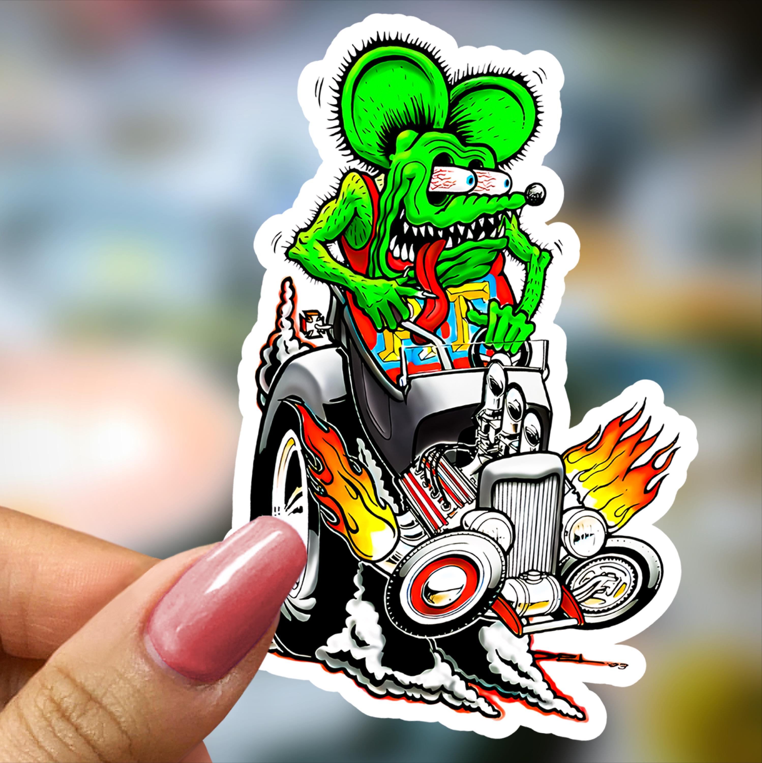 Rat Fink Vinyl Sticker Set, Ed Roth Hot Rod Kustom Kulture Decals ...