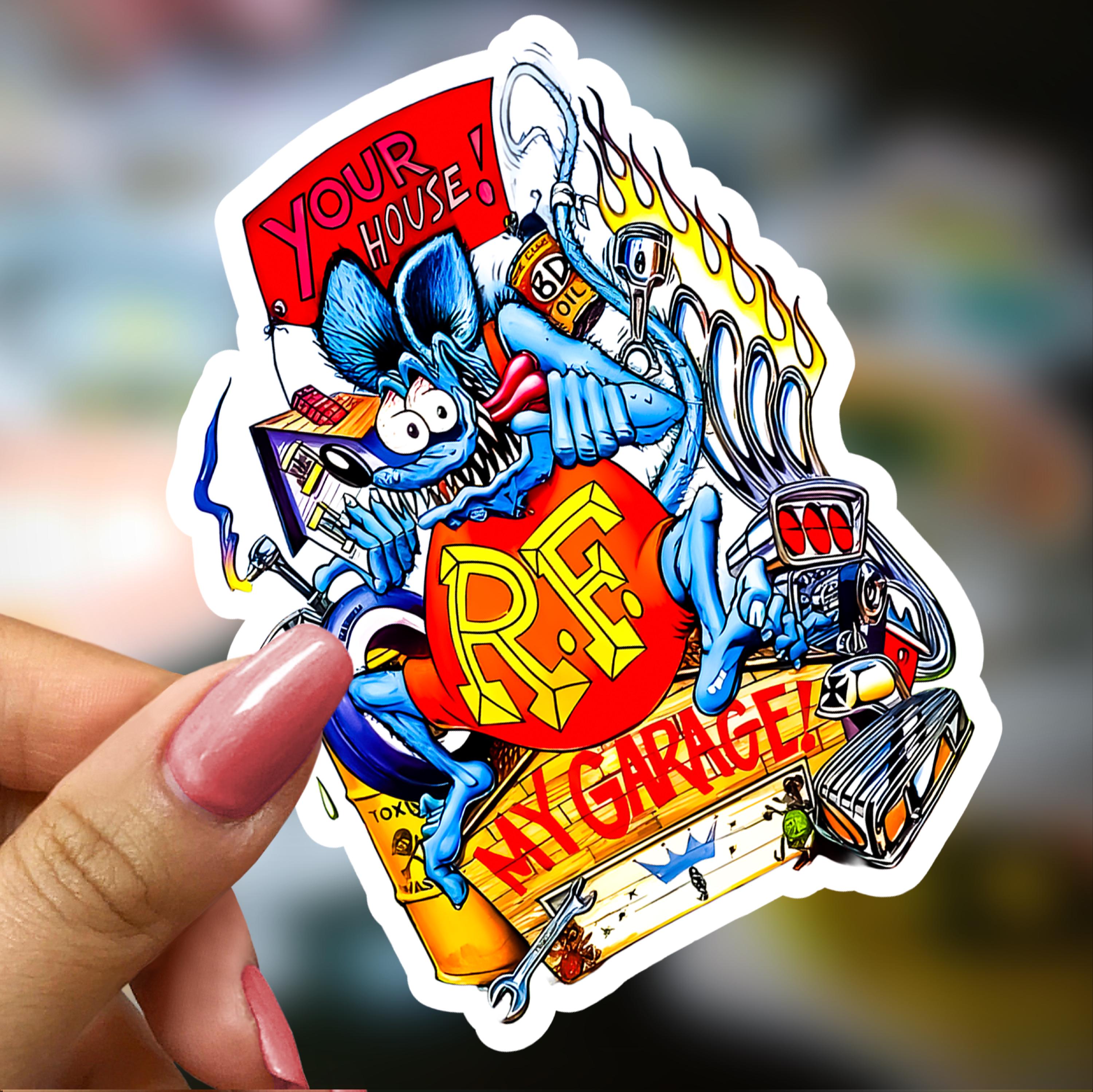 Rat Fink Vinyl Sticker Set, Ed Roth Hot Rod Kustom Kulture Decals ...