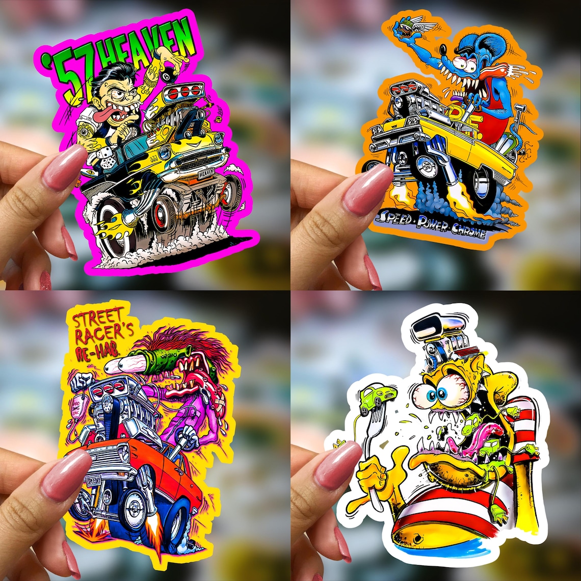 Rat Fink Sticker 50 Pack Waterproof Vinyl Hot Rod Decals, Ed “big Daddy ...
