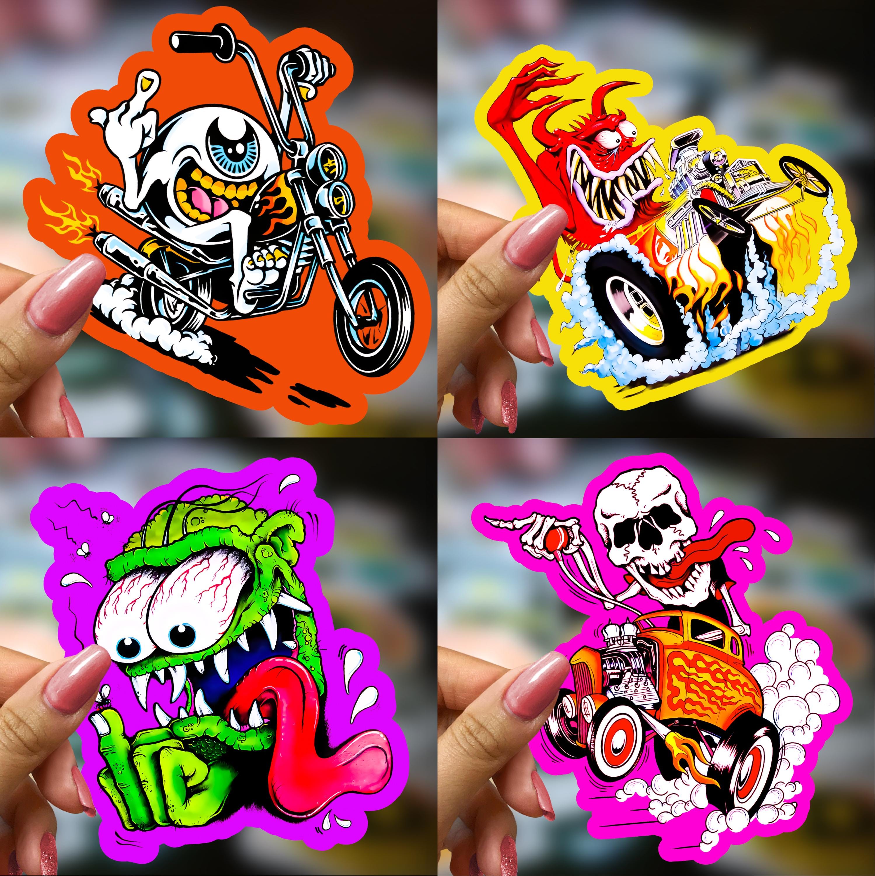 Rat Fink Sticker 40 Pack Waterproof Vinyl Hot Rod Decals, Ed “big Daddy ...