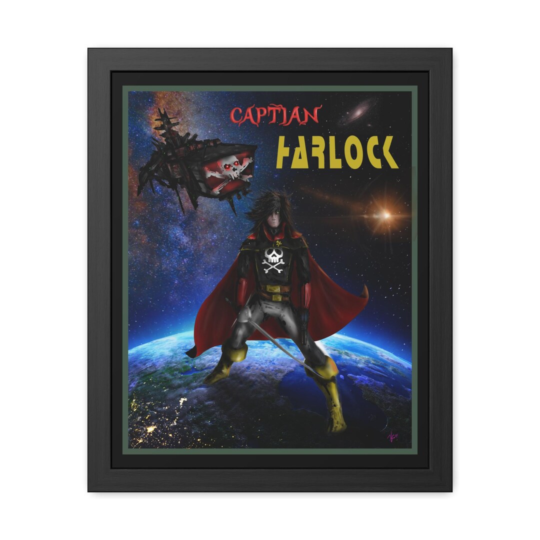Captain Harlock Space Pirate Defender of Earth Framed Posters Sci-fi ...