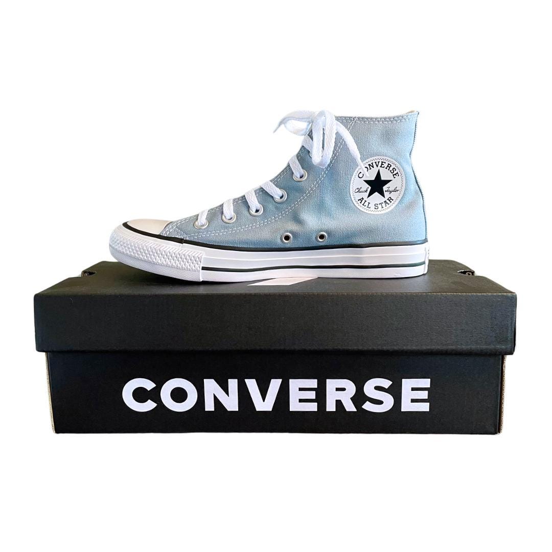 Something Blue Embroidered Converse High-top Sneakers - Etsy