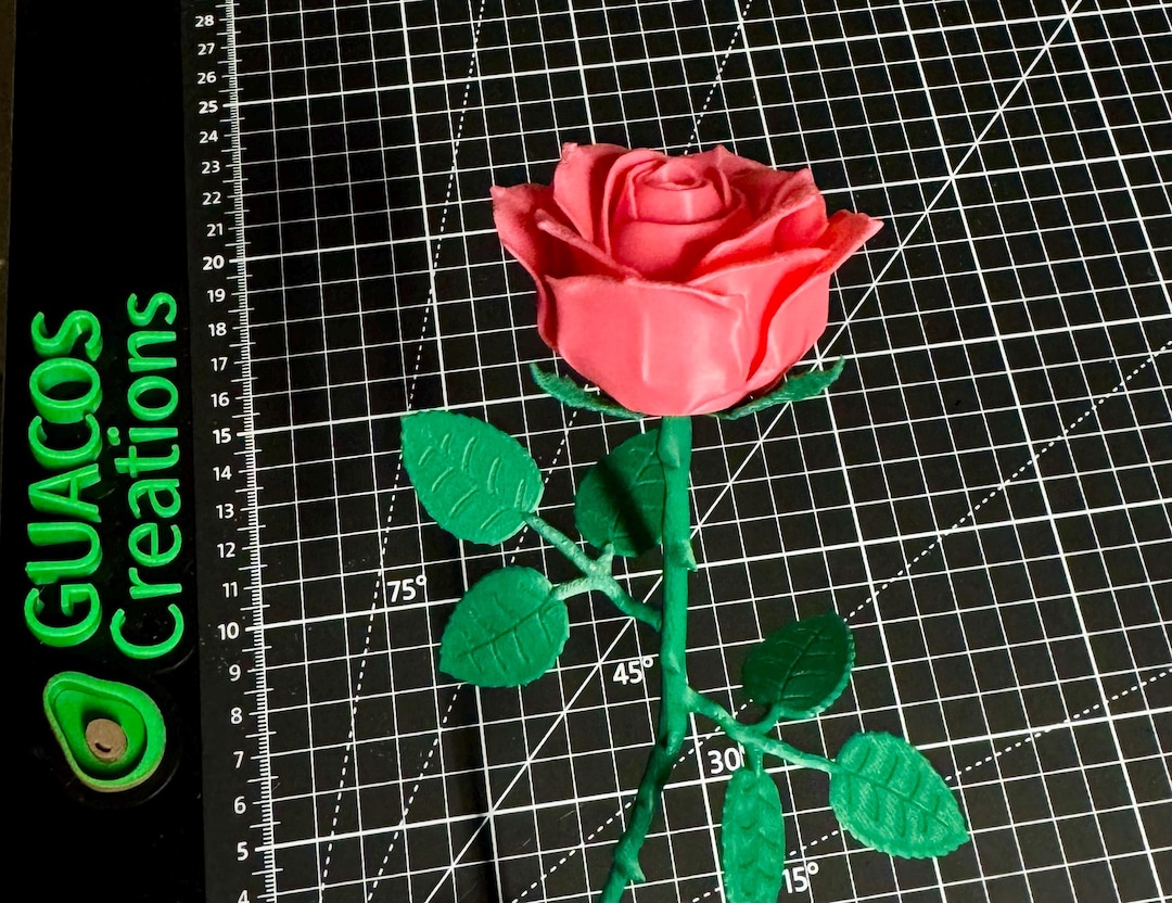3D Printed Pink Rose - Etsy