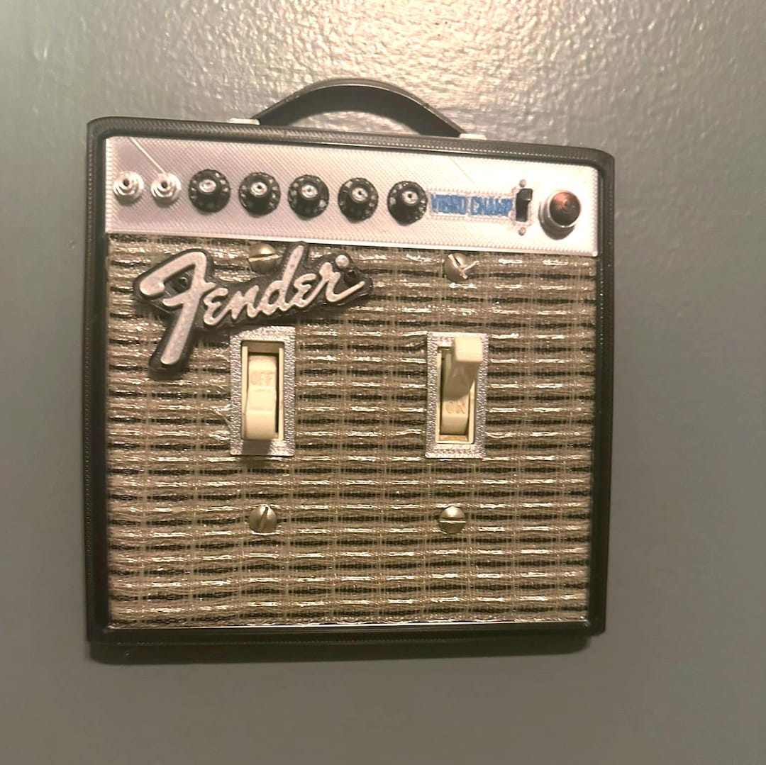 Fender Vibro Champ Style Light Switch Plate - Handmade Amp Decor - Etsy