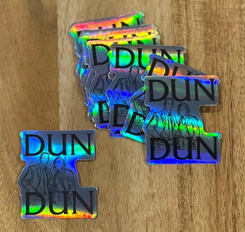 Law & Order SVU Holographic Sticker – Benson and Stabler "dun Dun" - Etsy