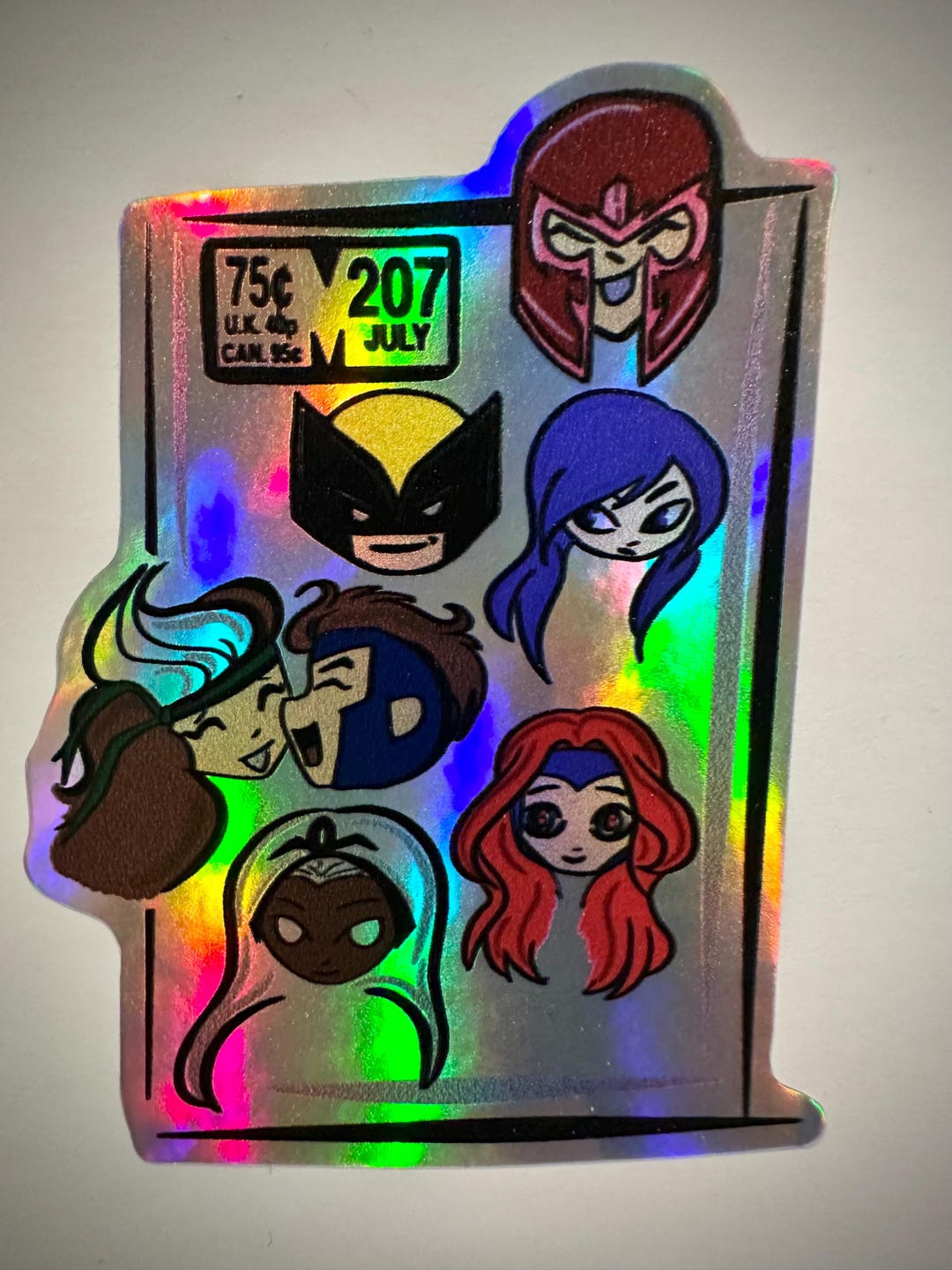 X-men Chibi Hologram Sticker, Mock Comic Cover (2.85" X 3.85") - Etsy